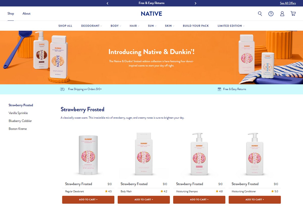 ドーナツ香る限定パーソナルケア！ ネイティブとダンキンの夢のコラボ！！ – ぽりとぴ