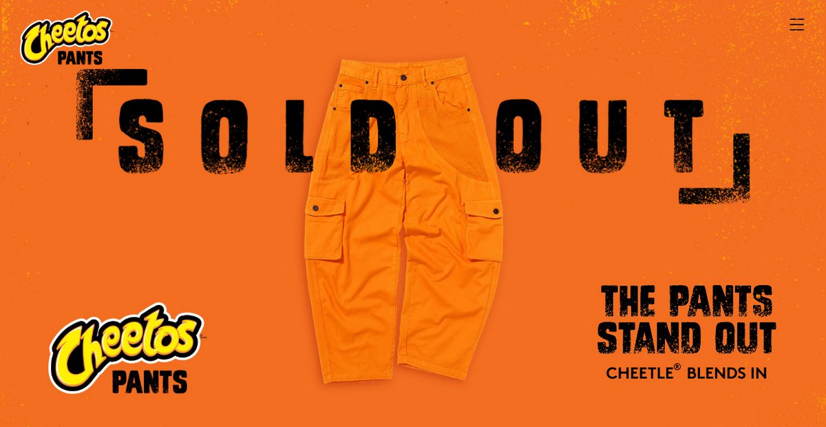 スナック菓子のチートスがアパレルに挑戦！？ 「指の汚れを拭き取れるパンツ」＆「指紋浮き出るサングラス」！ – ぽりとぴ